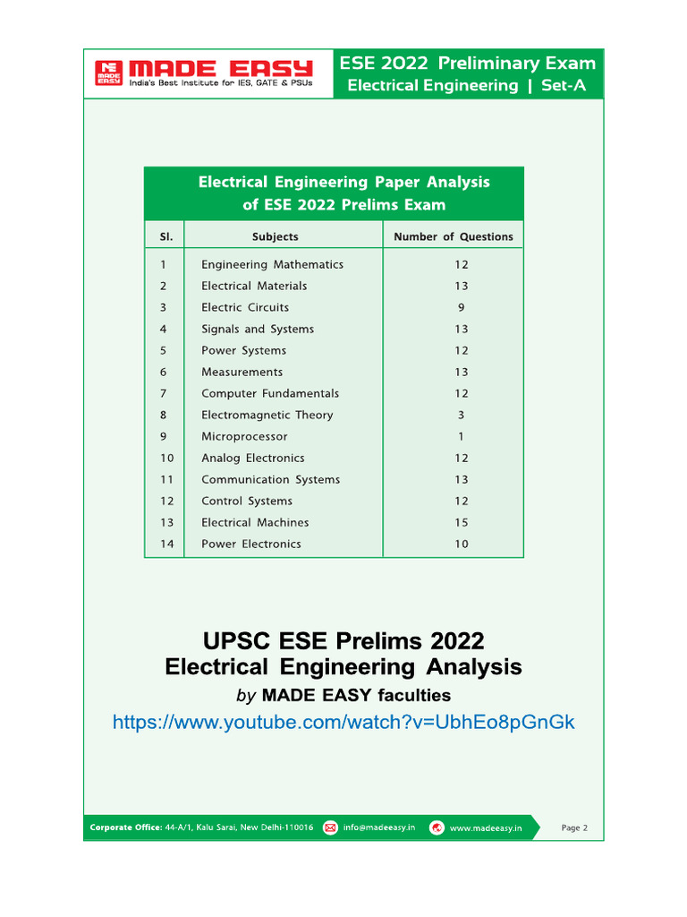 ESE Pre 2022 Paper II - Removed | PDF