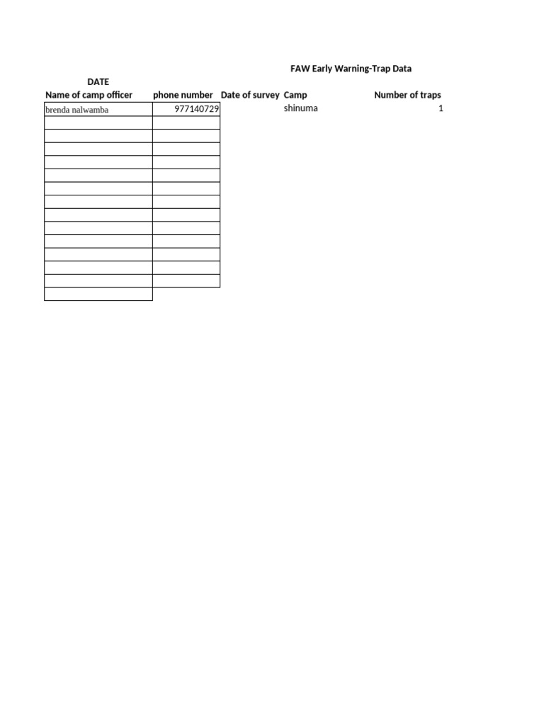 Faw Early Warning Template For CEOs | PDF