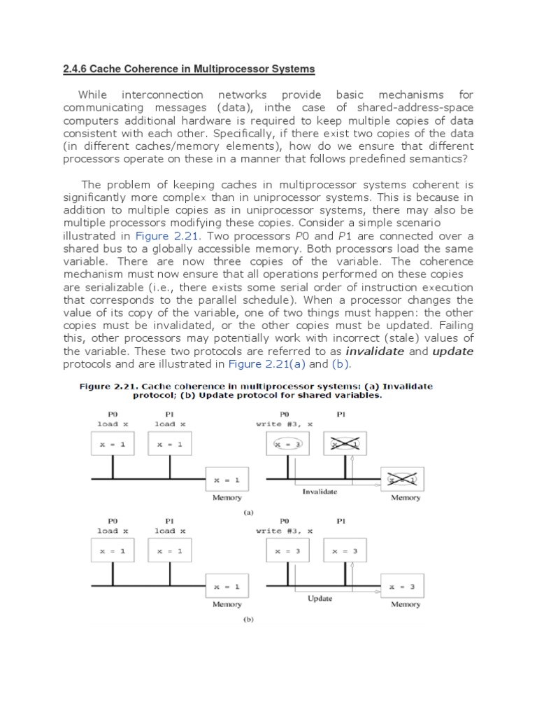 2.4.6 Cache Coherence in Multiprocessor Systems | PDF | Digital Electronics | Computer Programming