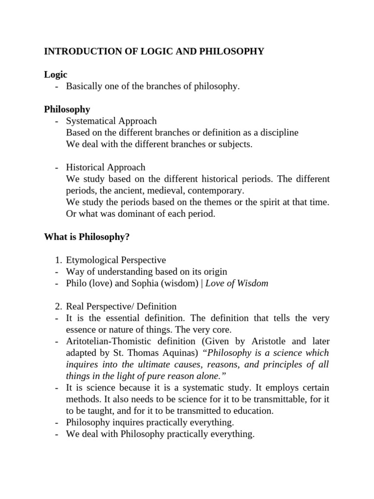 Introduction to Logic and Philosophy | PDF | Reason | Science