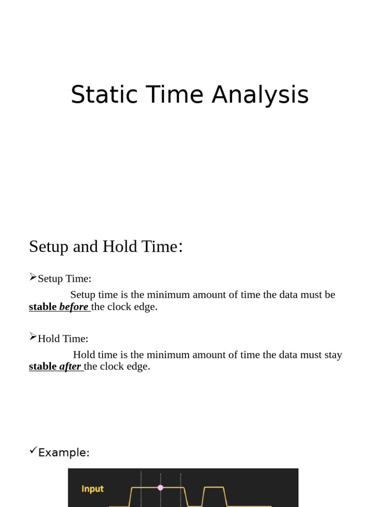 Static Time Analysis | PDF