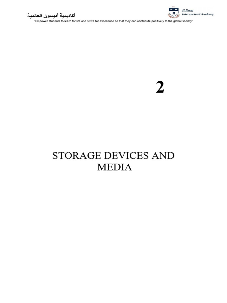 2022 Storage Devices and Media IGCSE 0417 | PDF