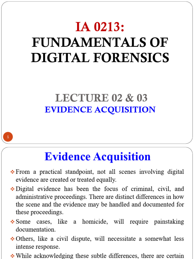 Digital Forensics: Evidence Acquisition Guide | PDF | Digital Forensics ...