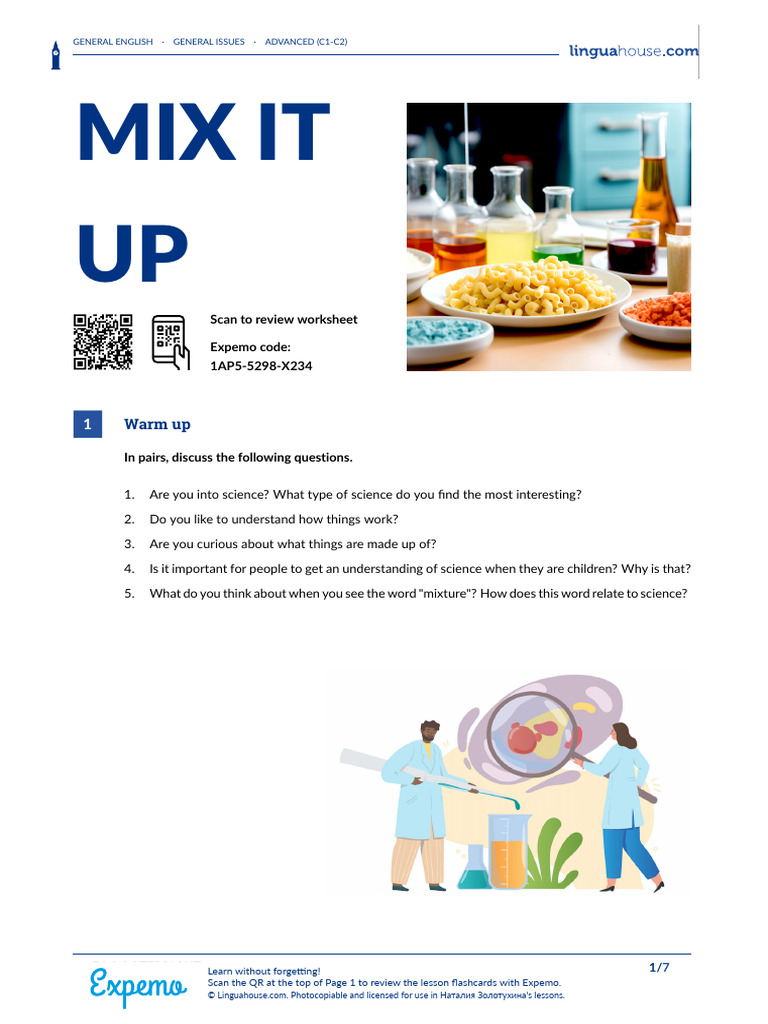 Advanced Vocabulary on Mixtures | PDF | Mixture | Mustard (Condiment)