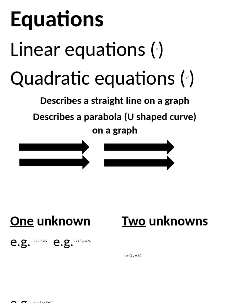 Equations Inequalities and Formulae | PDF