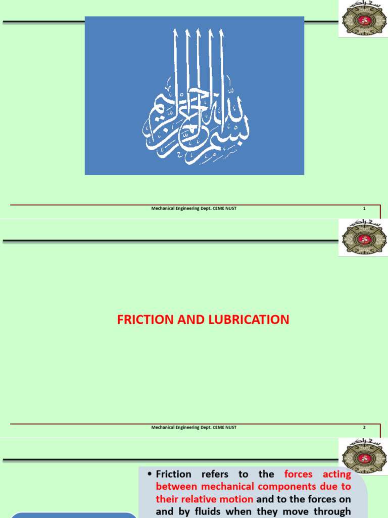 Friction and Lubrication in Engines | PDF | Friction | Viscosity