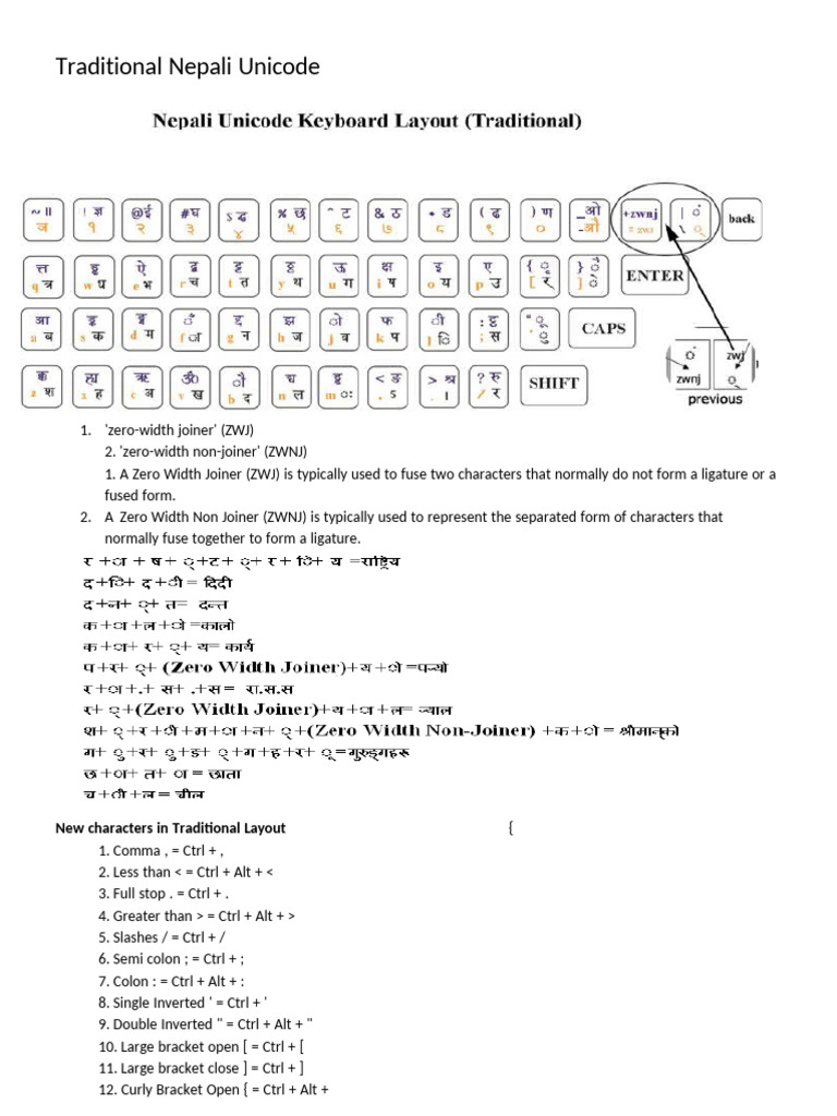 Traditional Nepali Unicode Keyboard | PDF