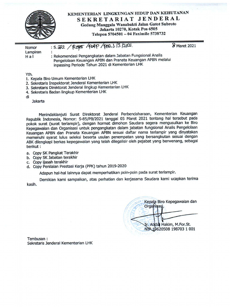 Rekomendasi Inpassing Jabatan Fungsional APBN | PDF