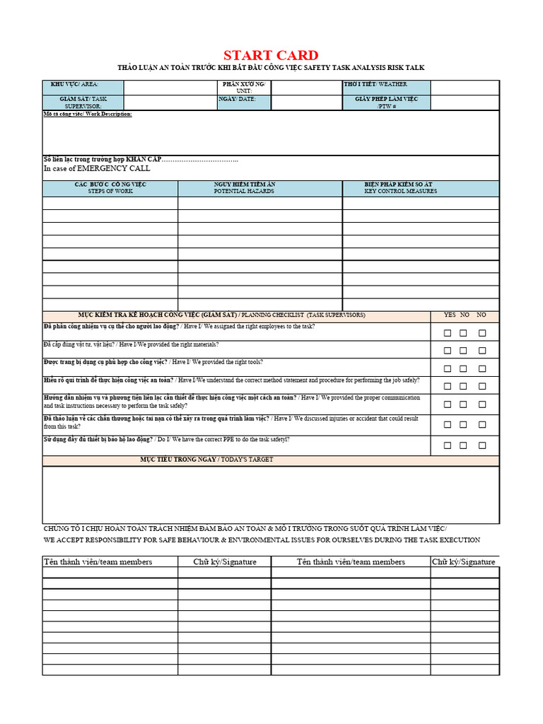 Start Card | PDF