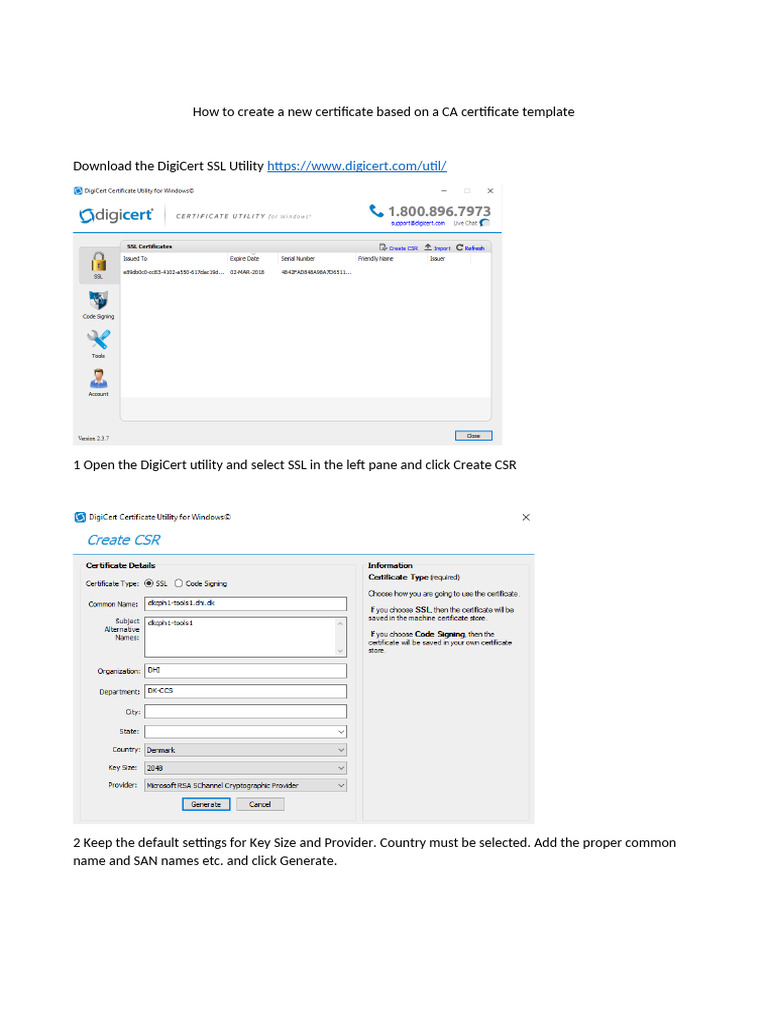 How To Create A New Certificate Based On A CA Certificate Template | PDF