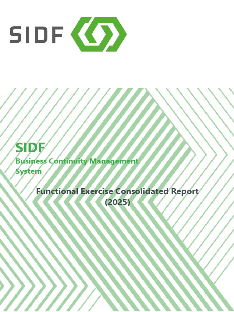 SIDF Business Continuity Exercise Report | PDF | Business | Computing