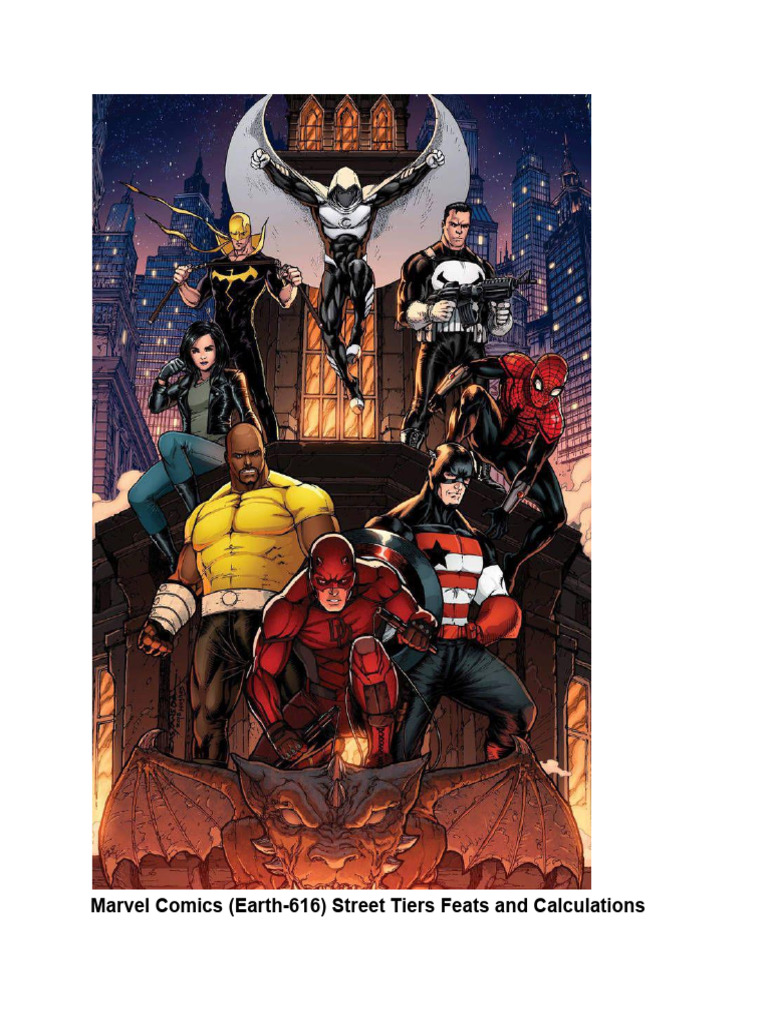 Marvel Comics (Earth-616) Street Tiers Feats and Calculations | PDF ...