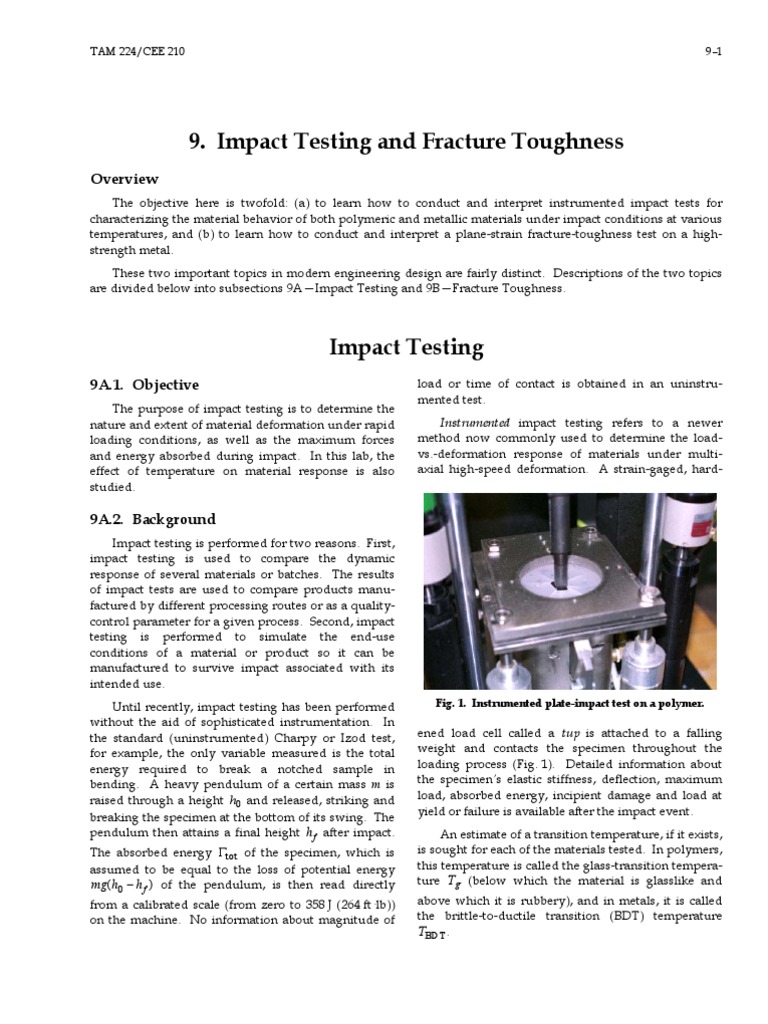 Impact - Test and Fracture Test | PDF | Fracture Mechanics | Fracture