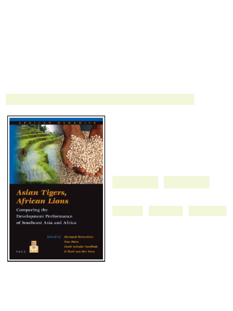 Asian Tigers African Lions Comparing the Development Performance of ...