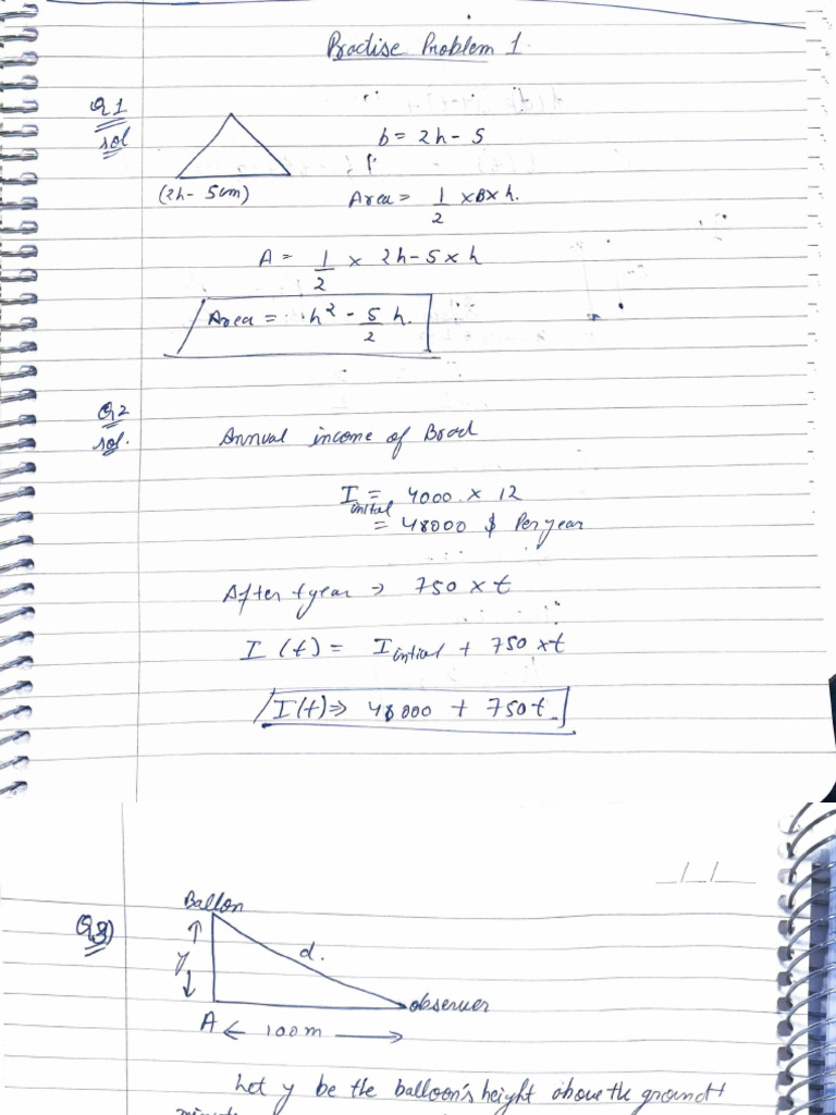 Maths Problem Solutions | PDF