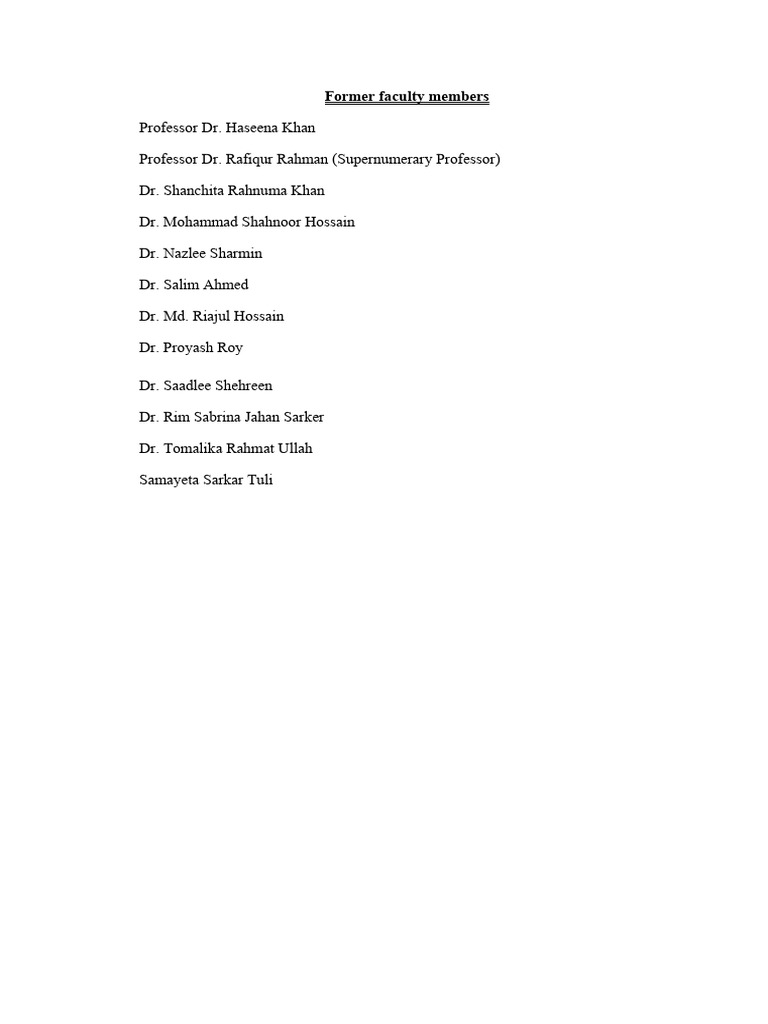 Former Faculty Members_GEB_Dec 2025 | PDF