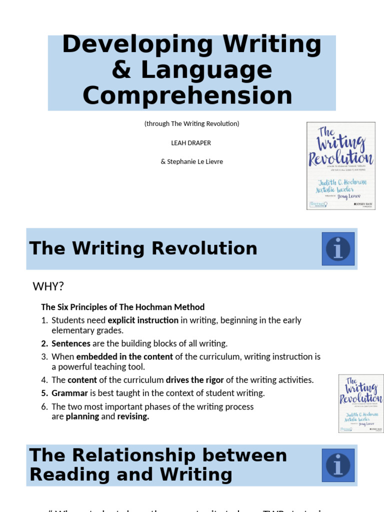 Writing Comprehension Strategies Guide | PDF | Sentence (Linguistics ...