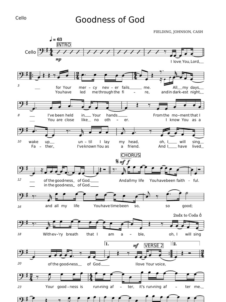 goodness-of-god-cello | PDF