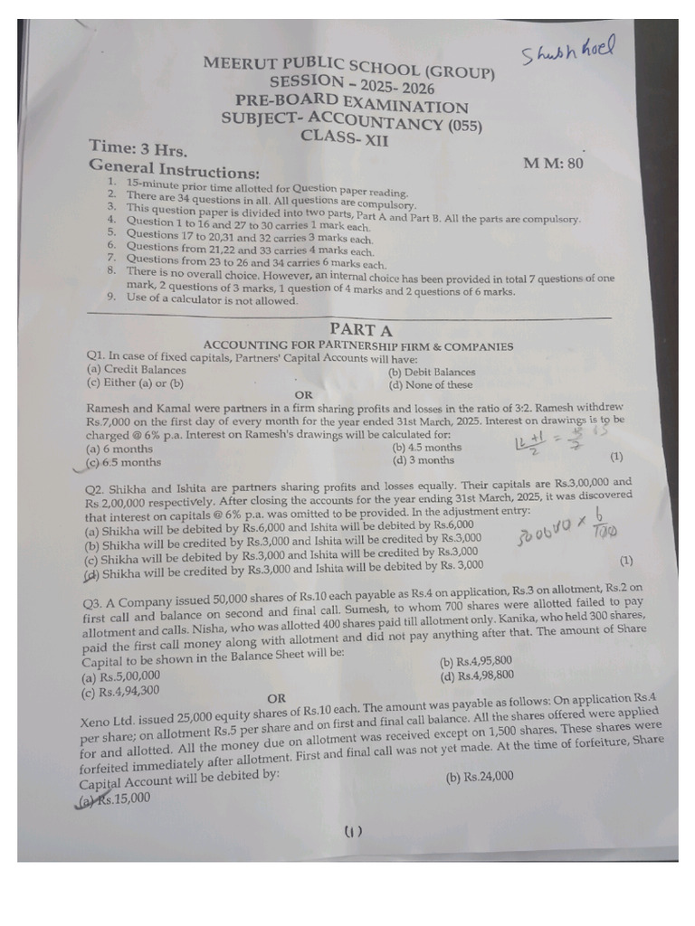 1225 MPS Pre Board | PDF