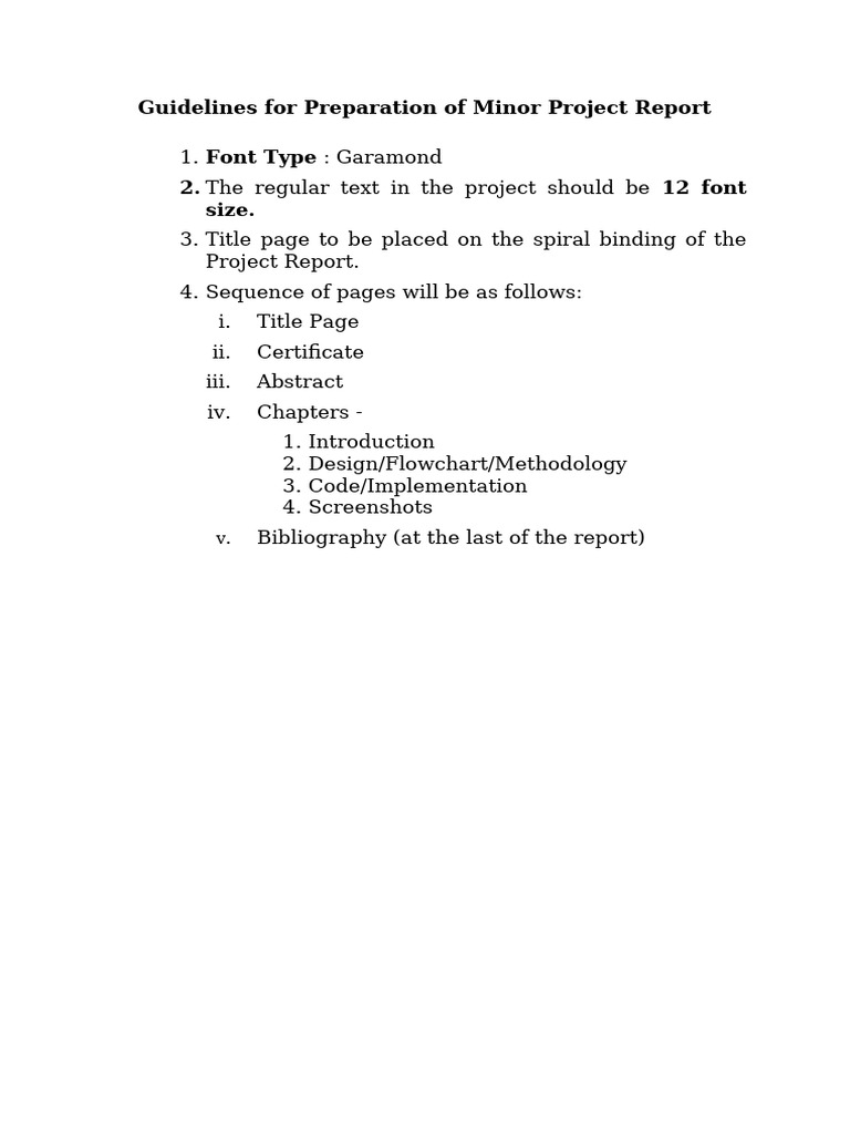 Minor Project Report Guidelines | PDF | Computer Programming | Applied ...