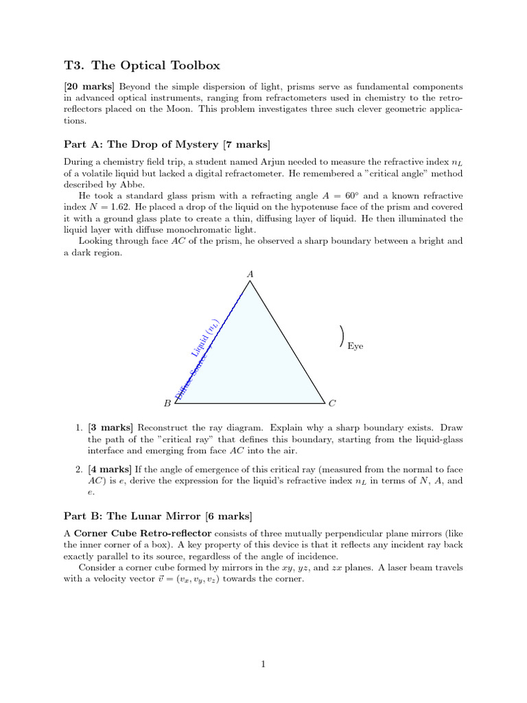 Optical Applications of Prisms Explained | PDF | Refraction ...