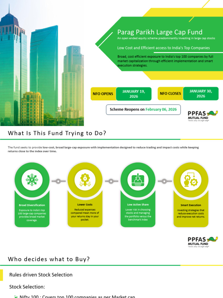 Parag Parikh Large Cap Fund Overview | PDF | Futures Contract | Investing