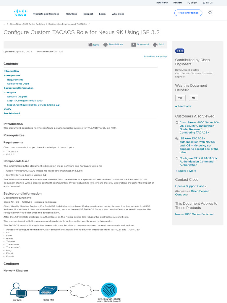 Configure TACACS Role for Nexus 9K | PDF | Computing | Network Protocols