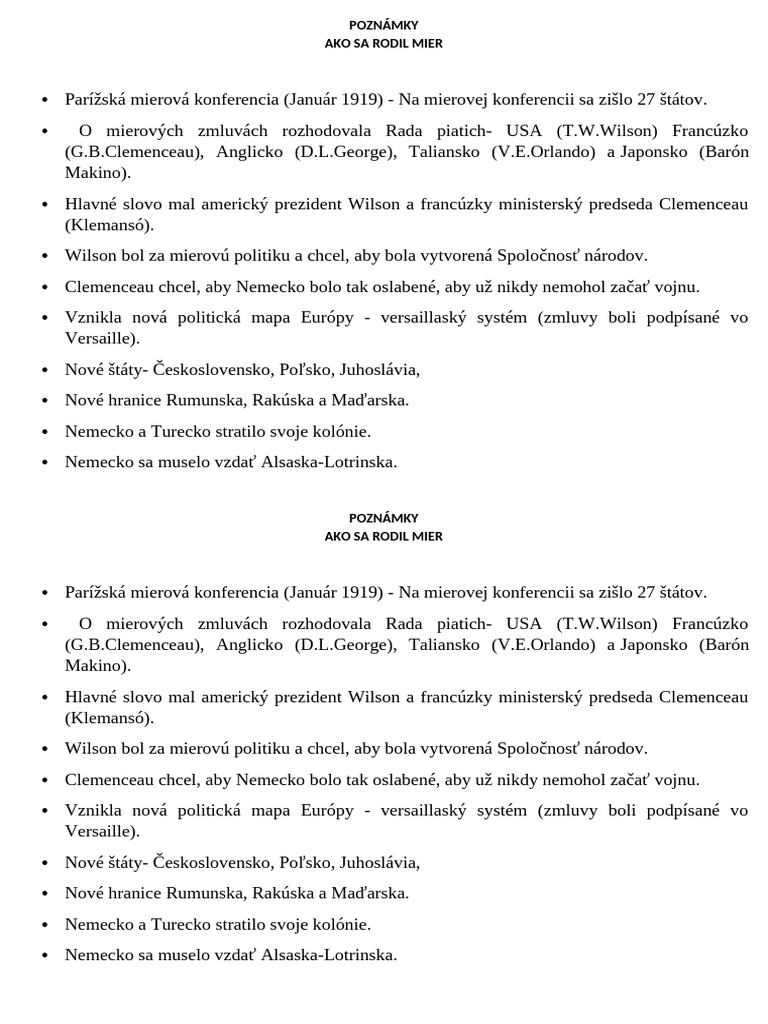 Ako Sa Rodil Mier Poznámky | PDF