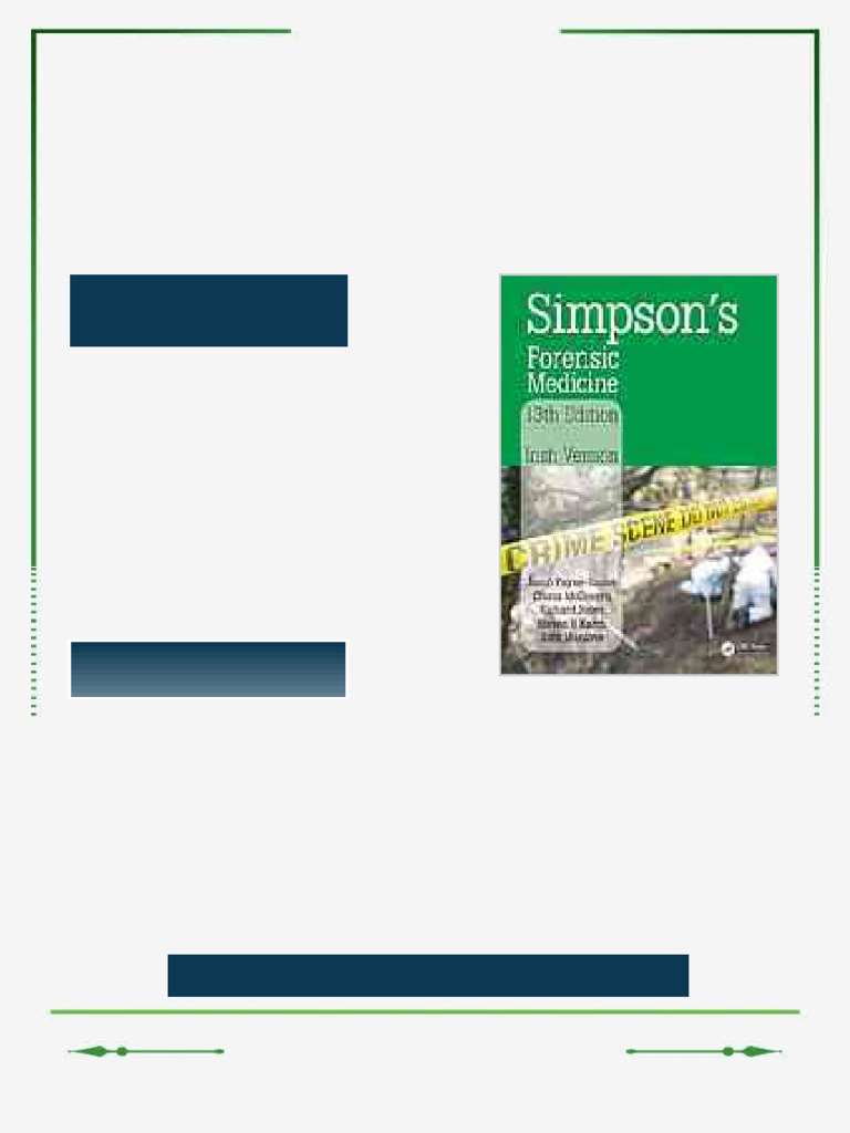 Simpson s Forensic Medicine Irish Version 13, Irish version Edition ...