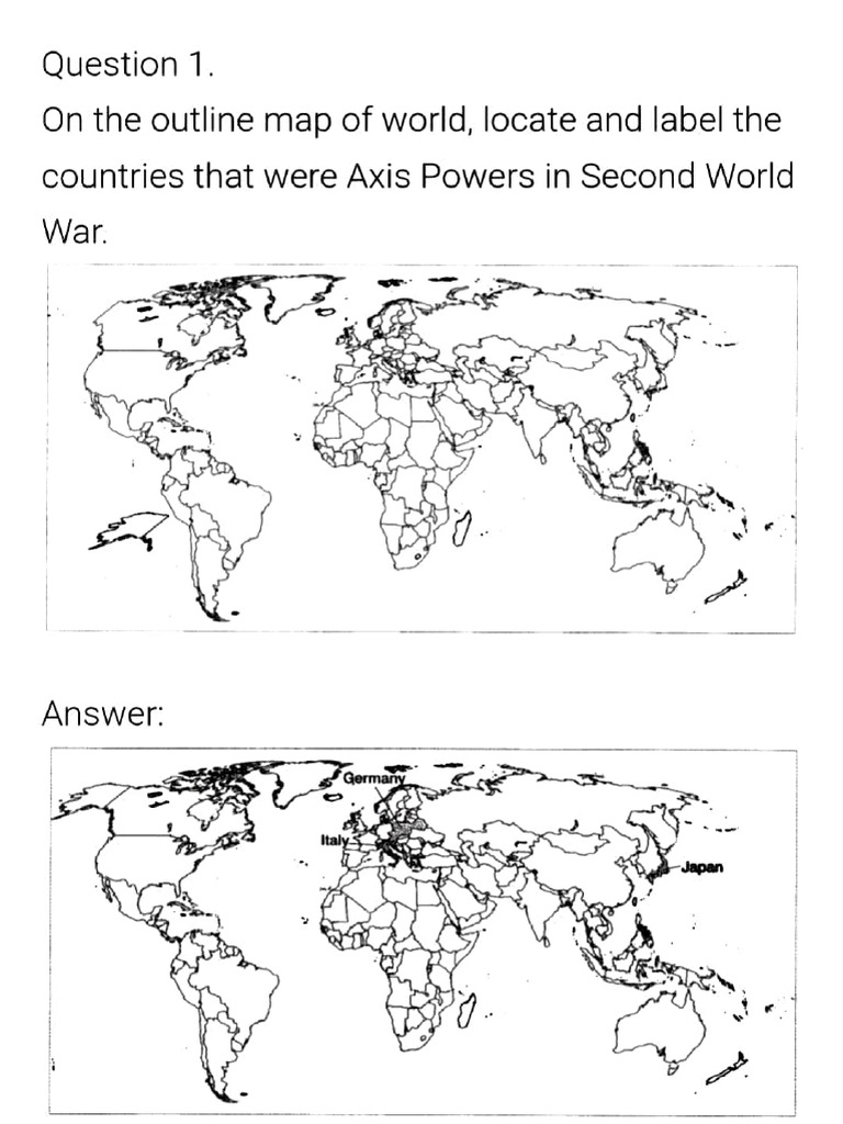 Axis and Allied Powers in WWII Maps | PDF