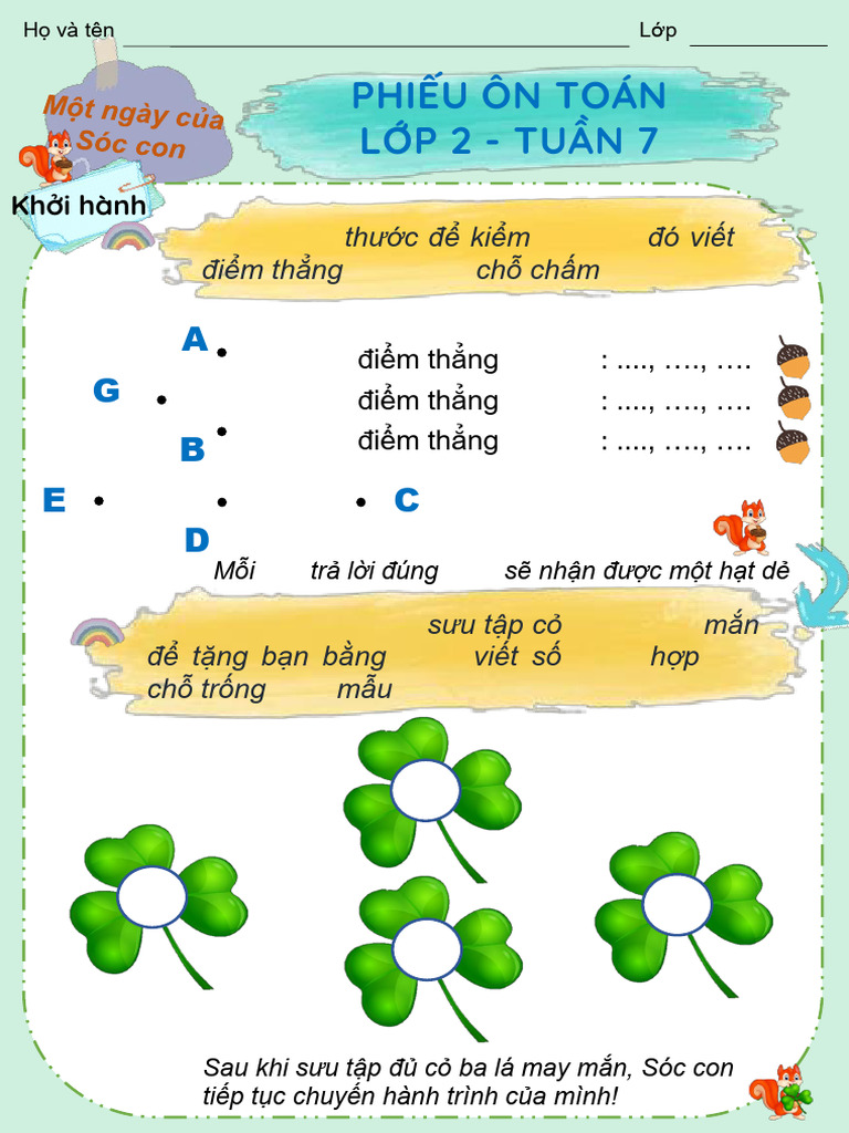 Miki - Lop 2 - Tuan 7 - Phieu On Toan | PDF