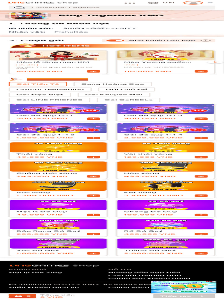 Play Together VNG - VNGGames Shop | PDF