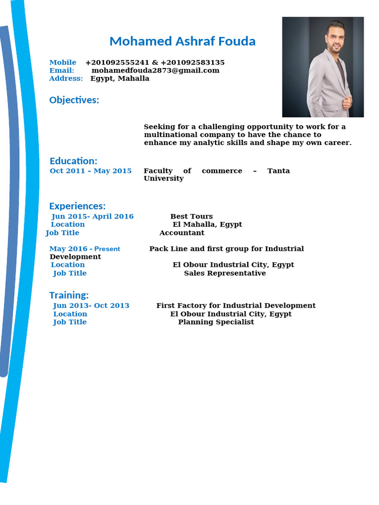 Mohamed Ashraf Fouda - CV & Career Goals | PDF