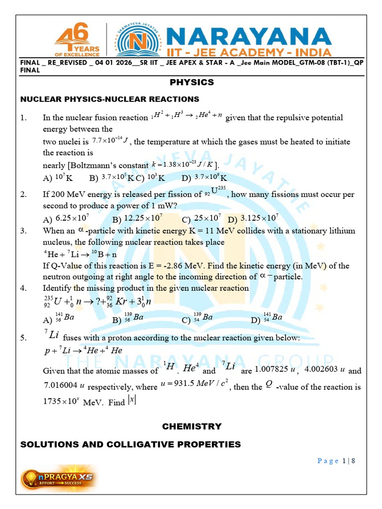 Assignments - Npragyax5_04 01 2026__sr Iit _ Jee Apex & Star - A _jee Main Model_gtm-08 (Tbt-1 ...