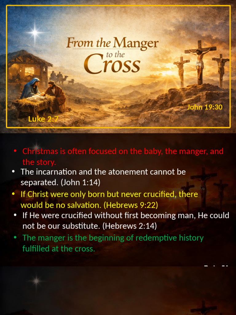 From The Manger To The Cross - Pedis | PDF | Assurance (Theology) | Jesus