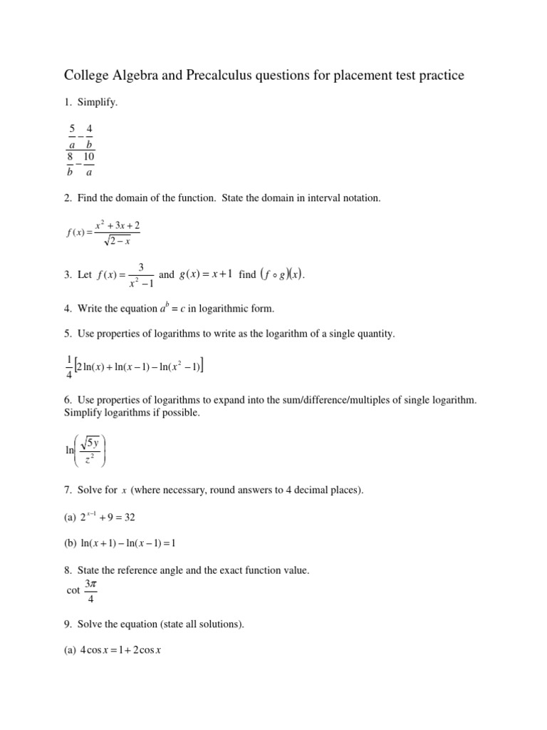 college_algebra_and_precalculus1 | PDF | Trigonometric Functions ...