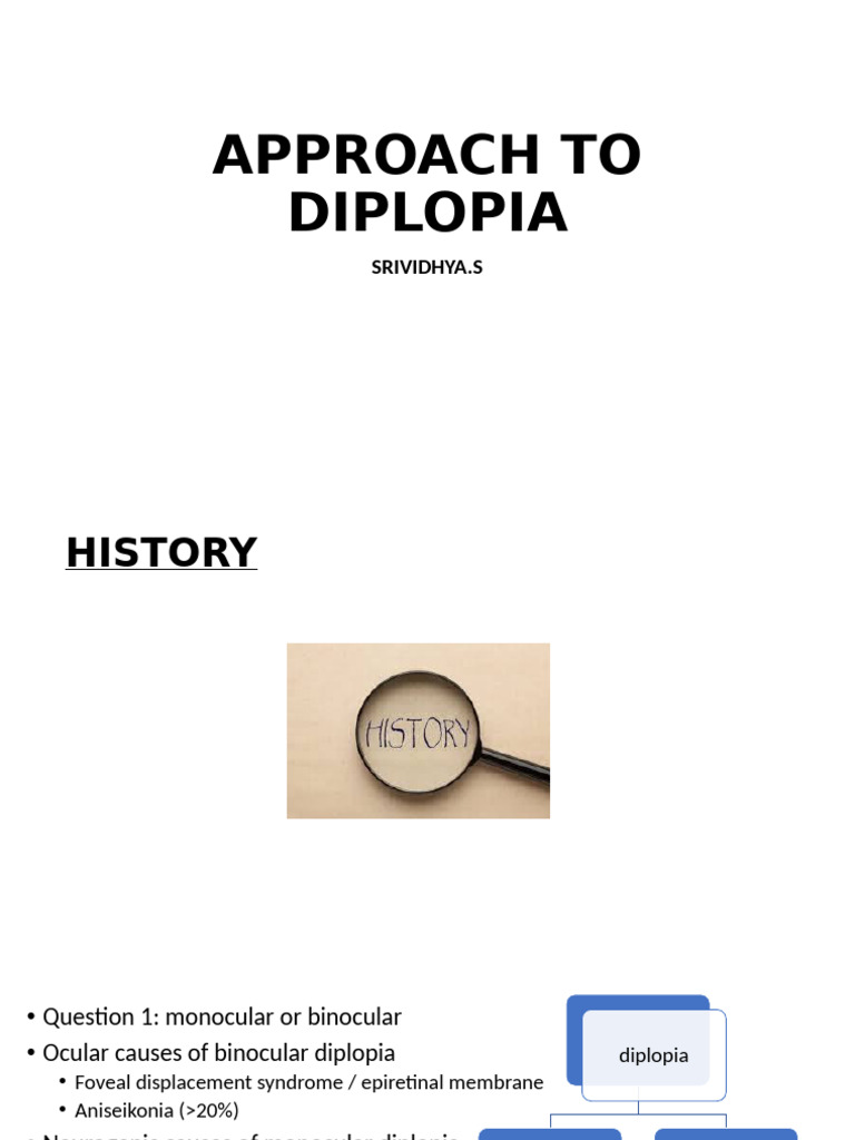 Understanding Diplopia: Causes & Tests | PDF | Anatomical Terms Of ...