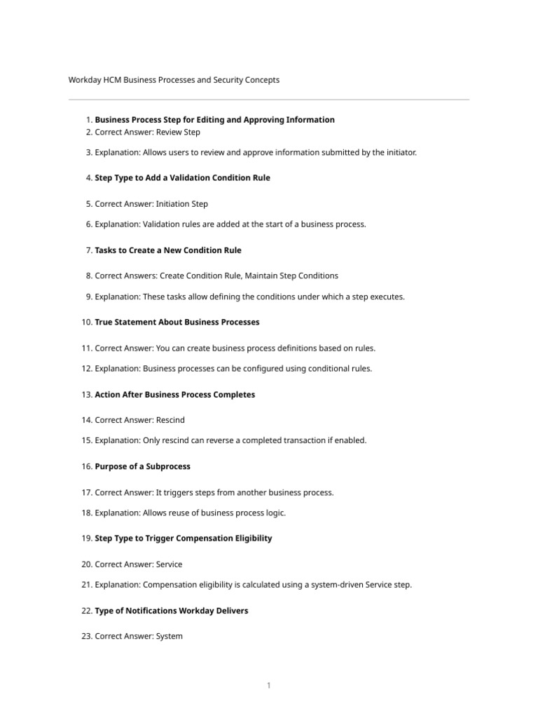 Workday HCM Processes & Security Guide | PDF | Computing | Business