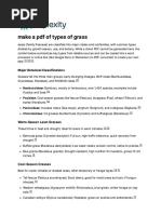 Forage Grasses and Legumes List | PDF | Legume | Clover
