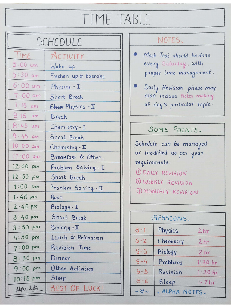 Time Table - PCB | PDF