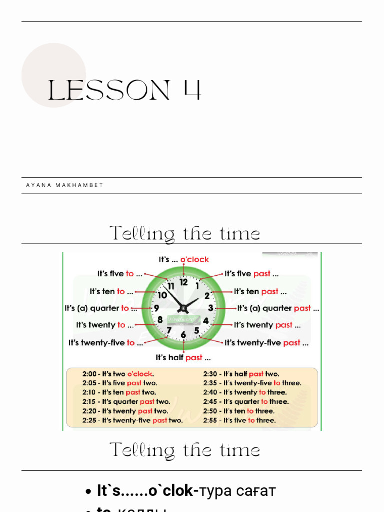 Lesson 4 | PDF