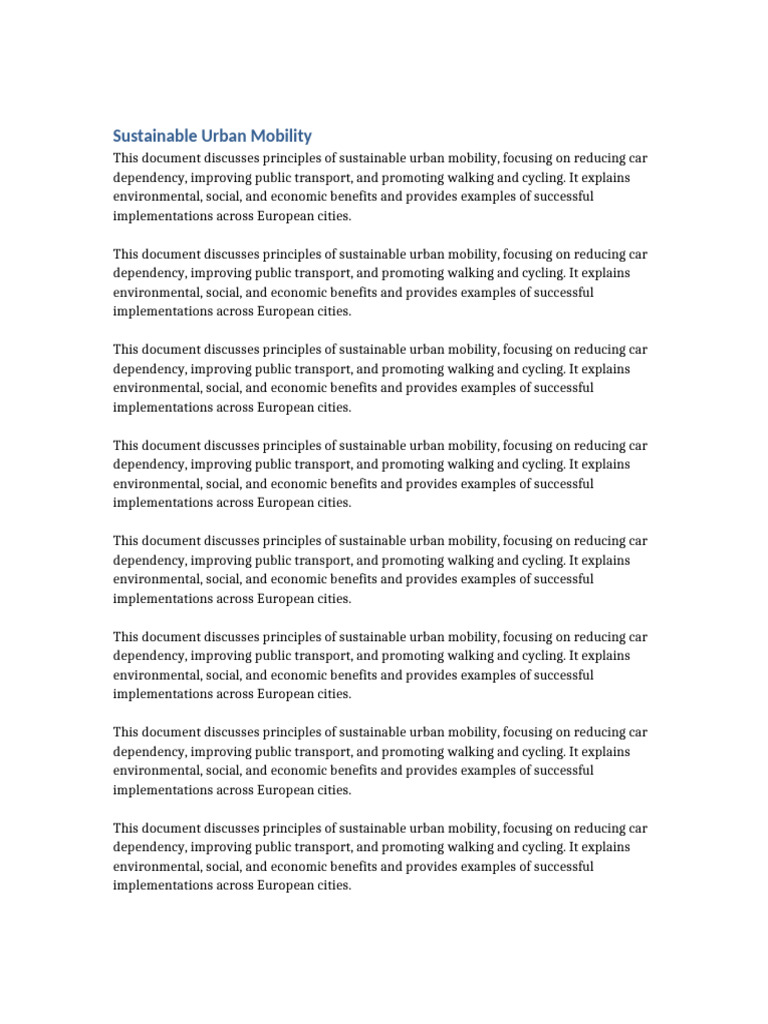 Document 1 | PDF | Public Transport | Car