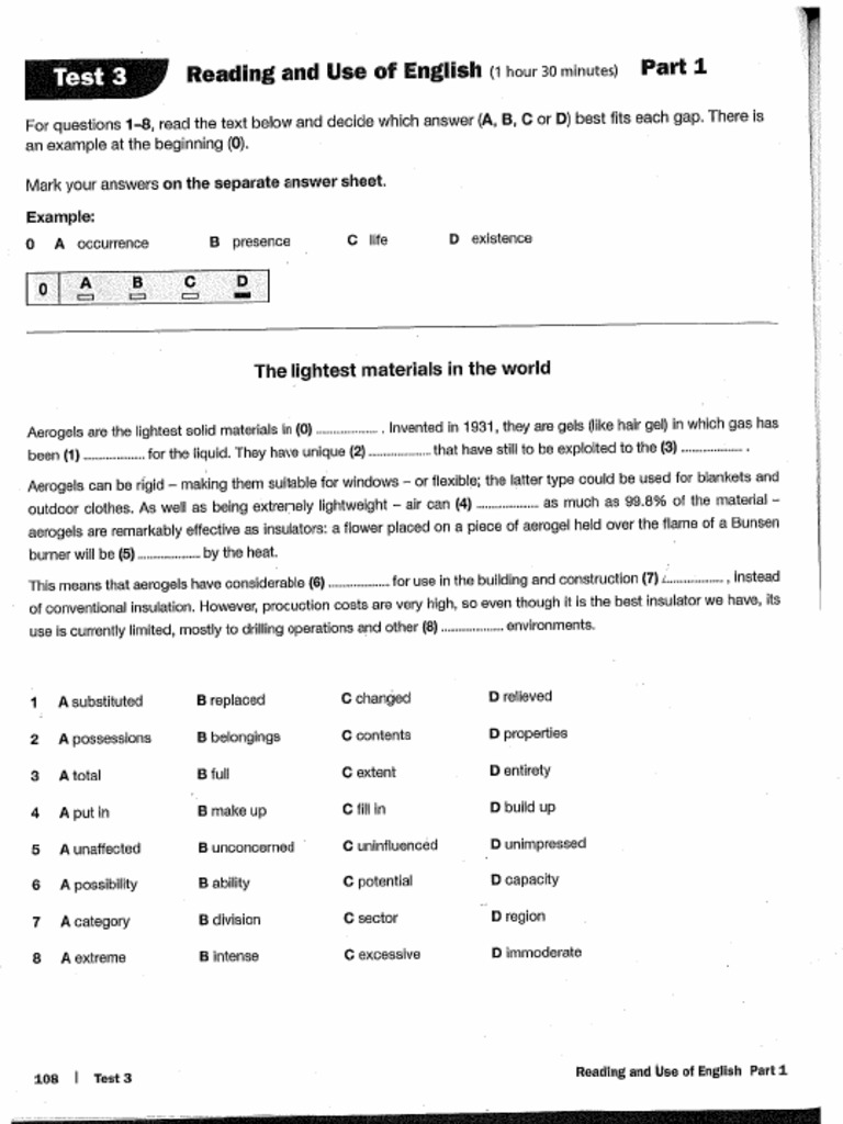 Advanced Trainer- Cambridge English - Test 3 | PDF