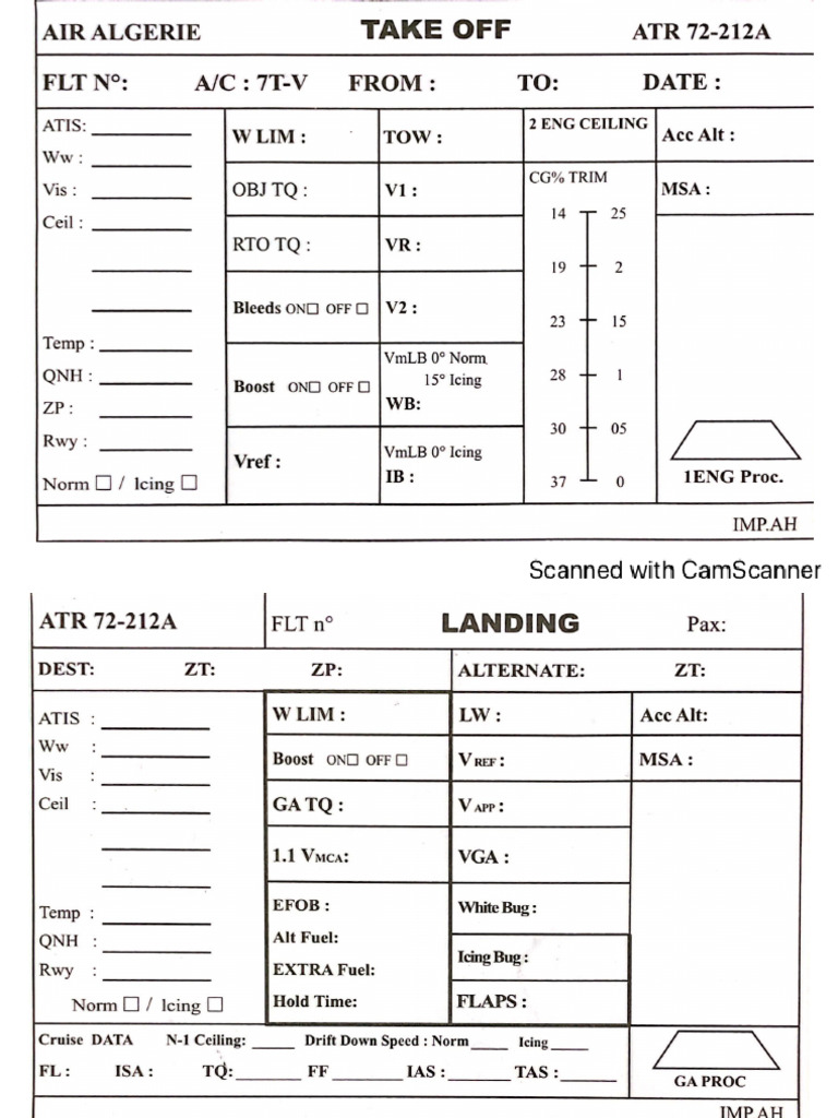 Takeoff Card | PDF