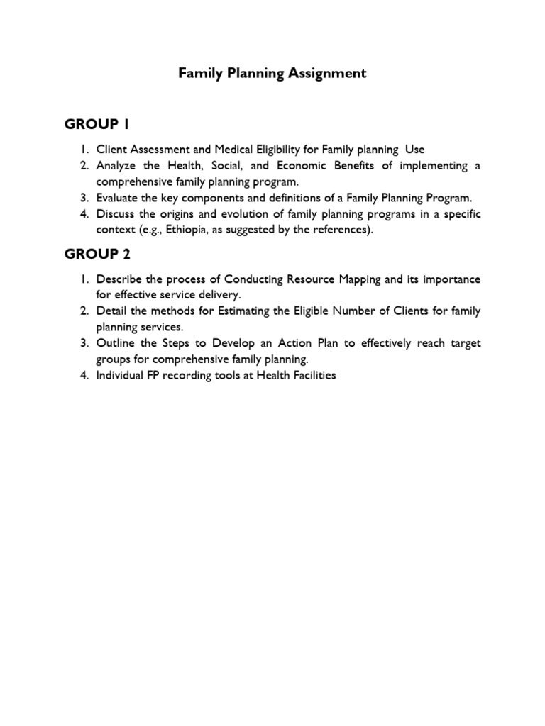 Comprehensive Family Planning Program Guide | PDF