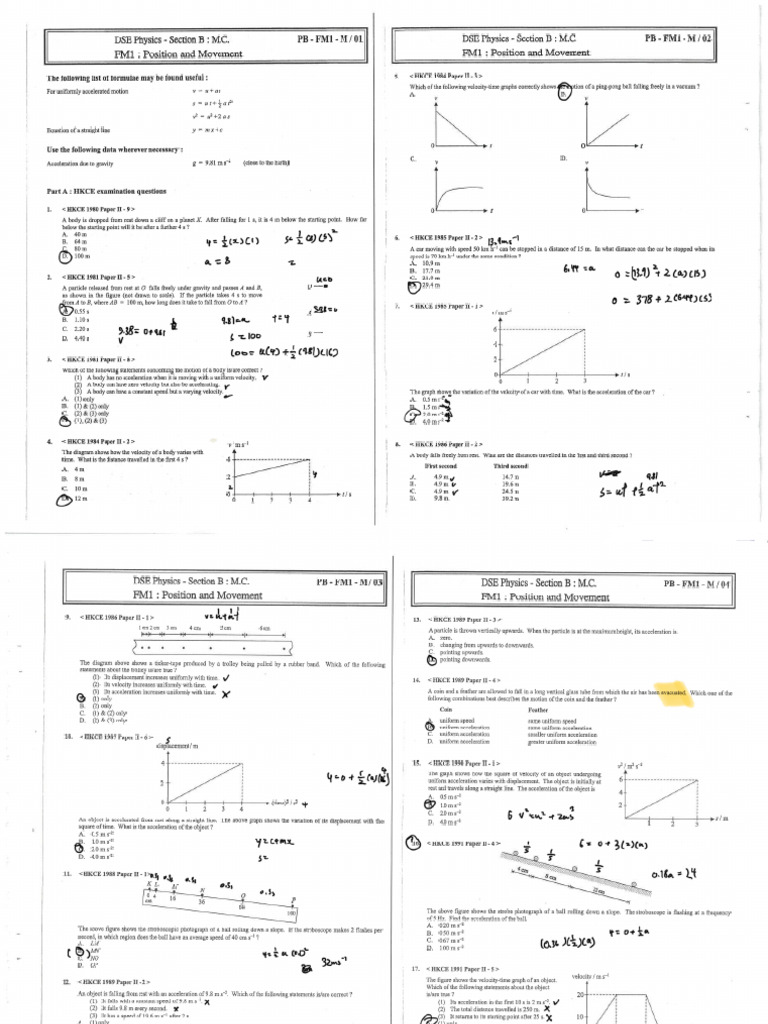 Ch. 2.1-2.2 Position and Motion | PDF