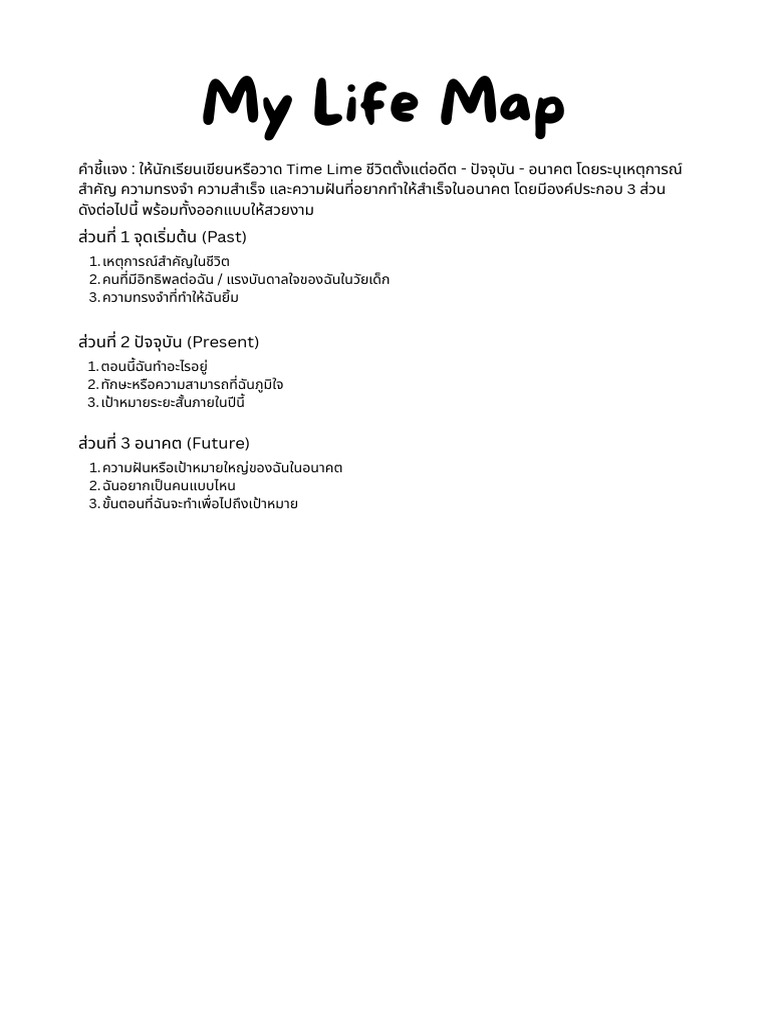 My Life Map PDF | PDF