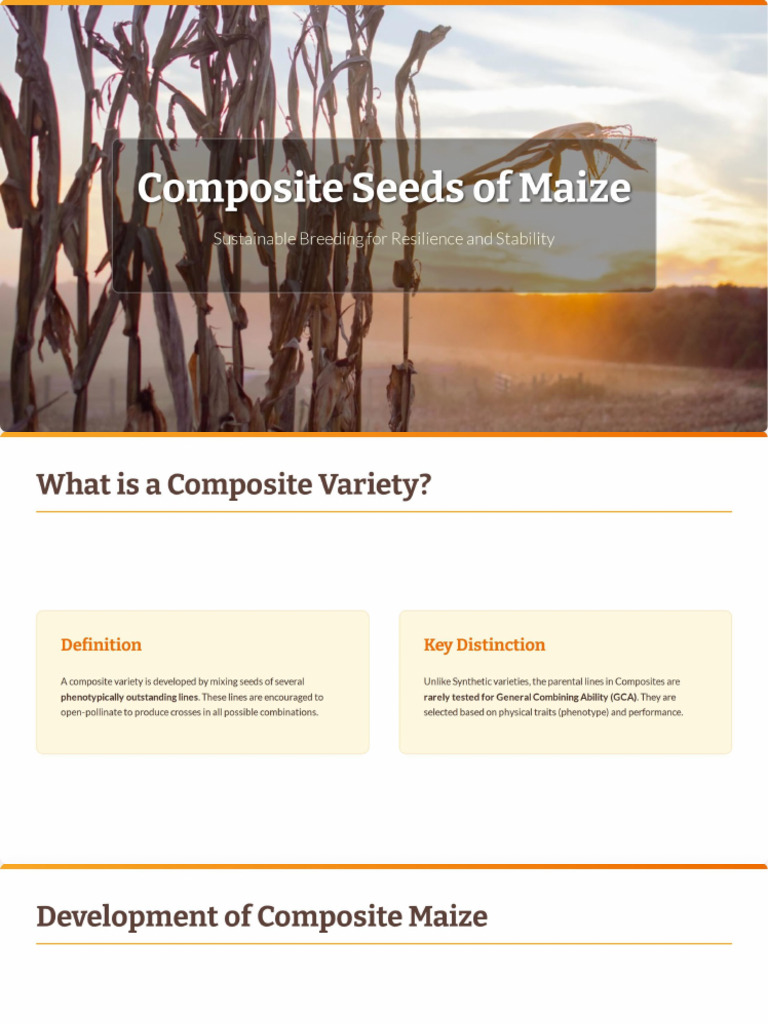 Composite Seeds of Maize | PDF