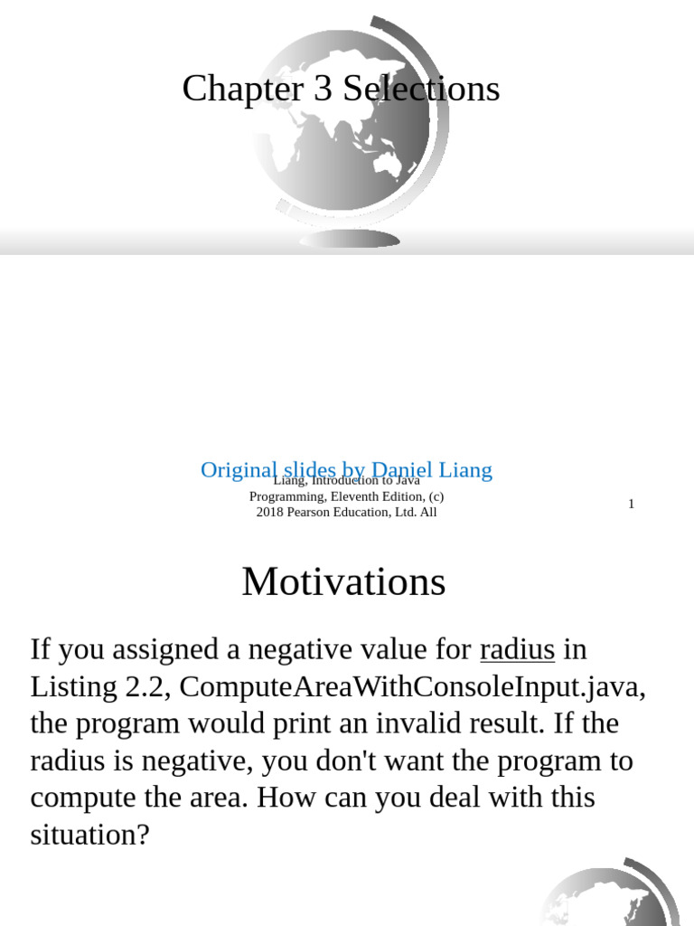 Java Programming: Selections Explained | PDF | Boolean Data Type | Body ...