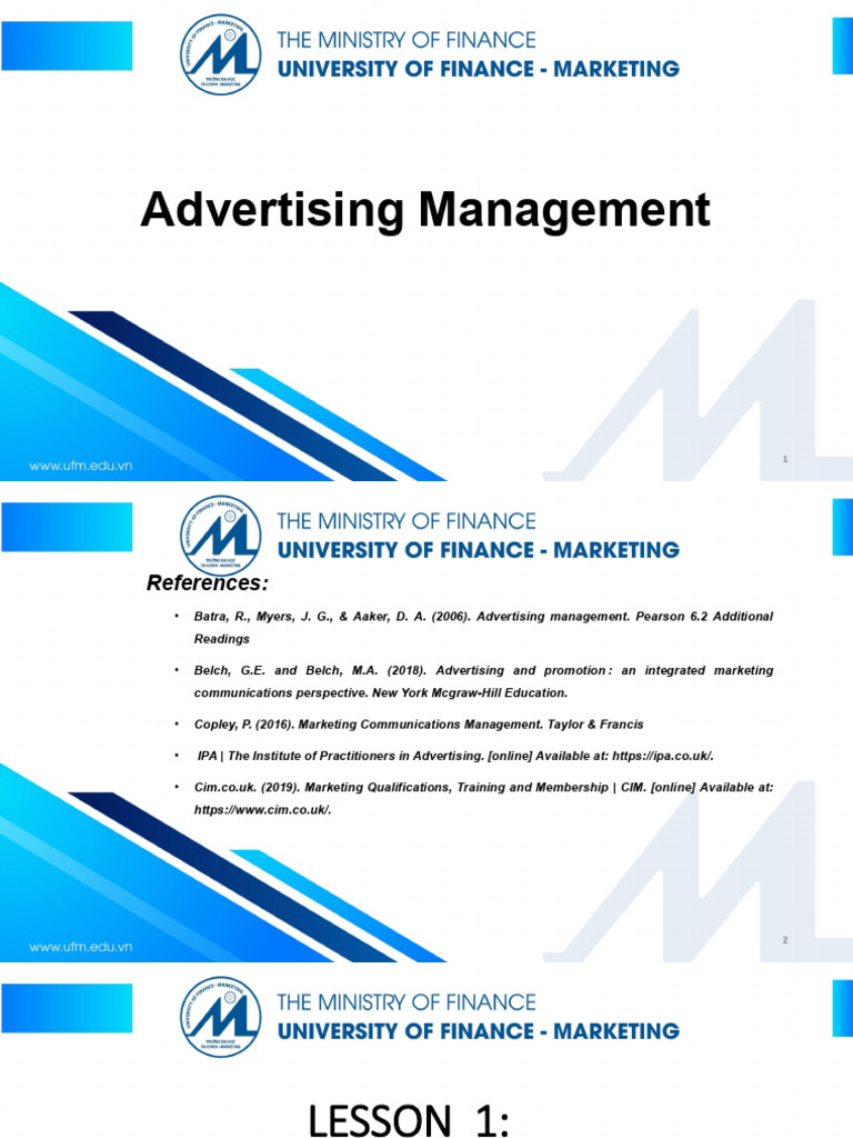 Advertising Management Overview and Strategies | PDF | Marketing ...